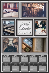 School Callendar 2022/2023 Template Printable | PosterMyWall