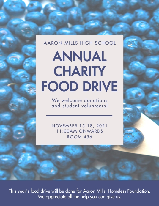 School Charity Drive Template | PosterMyWall