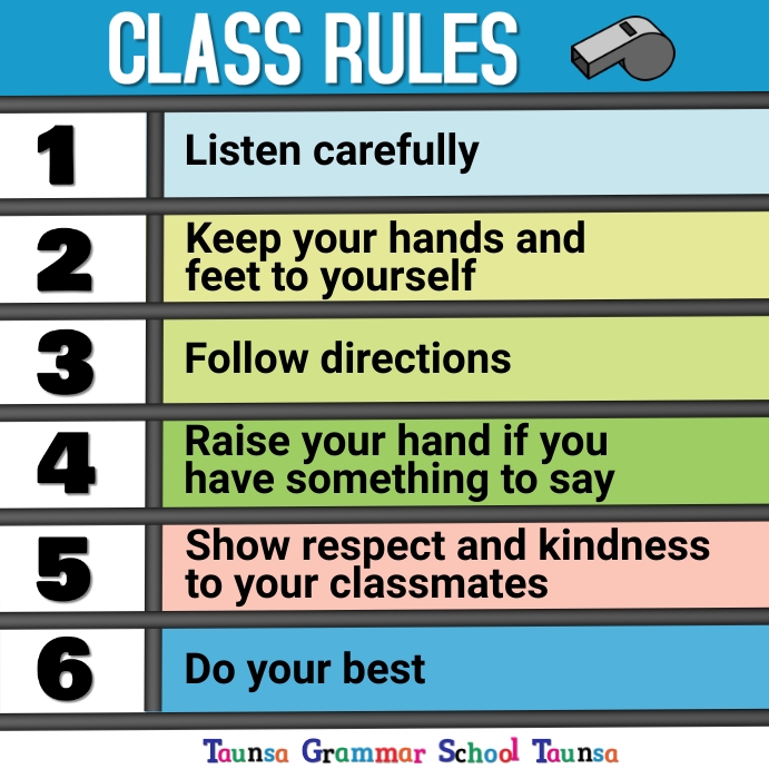 School Class Rules Template | PosterMyWall