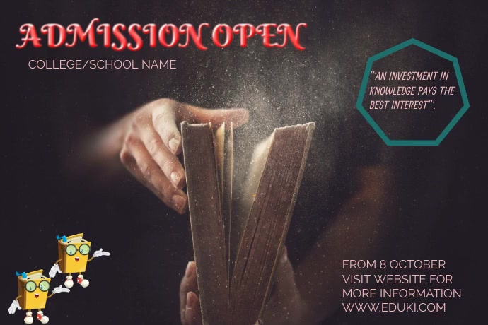 SCHOOL/COLLEGE ADMISSION POSTER TEMPLATE | PosterMyWall