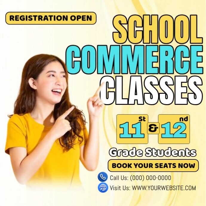 School Commerce Classes Flyer Template | PosterMyWall