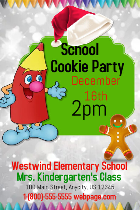 School Cookie Party Template | PosterMyWall