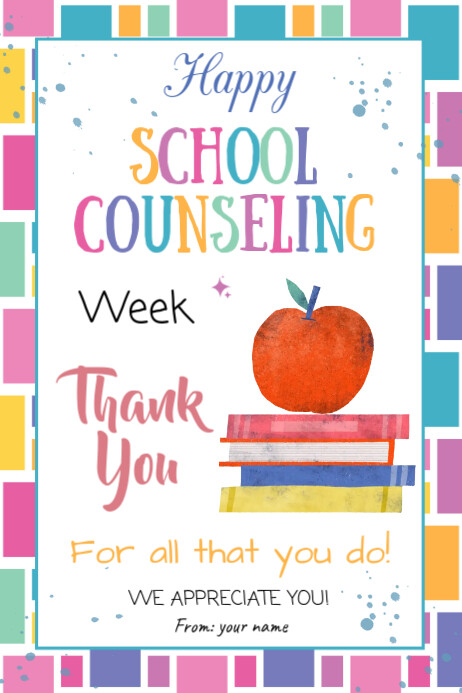 School Counseling Week Gift Tag Template | PosterMyWall