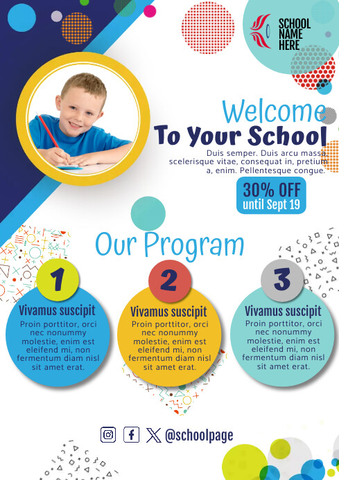 Plantilla de school | PosterMyWall