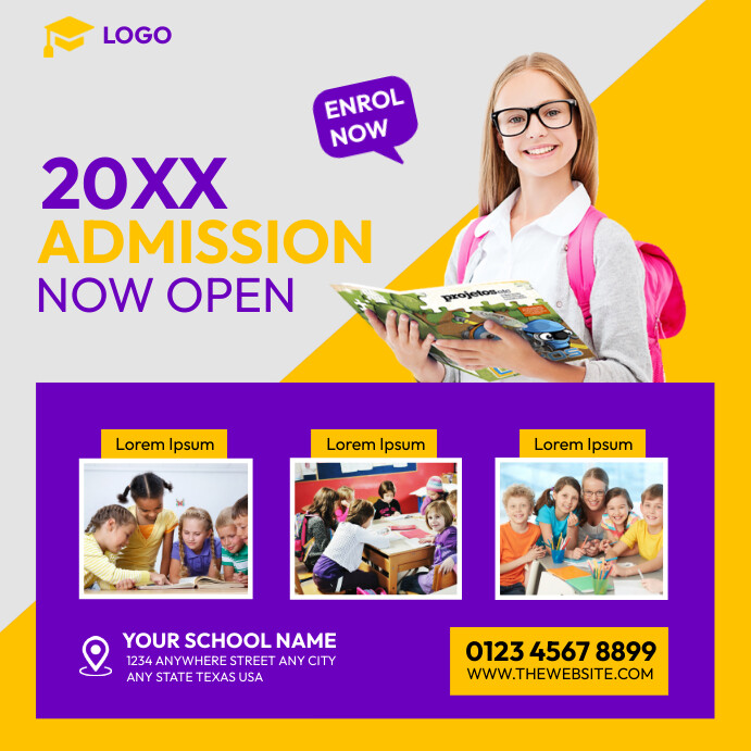 SCHOOL Template | PosterMyWall