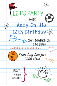 School Doodle Invite Template | PosterMyWall