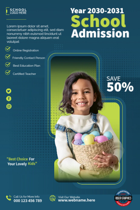 Copy of School Enrollment Template | PosterMyWall