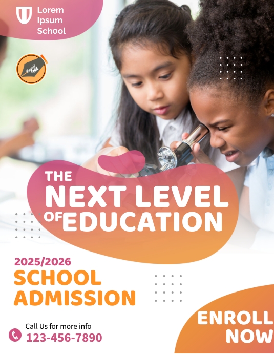School Enrollment Template | PosterMyWall