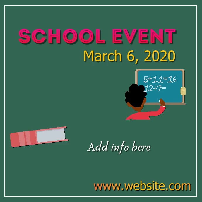 School Event Video Template | PosterMyWall