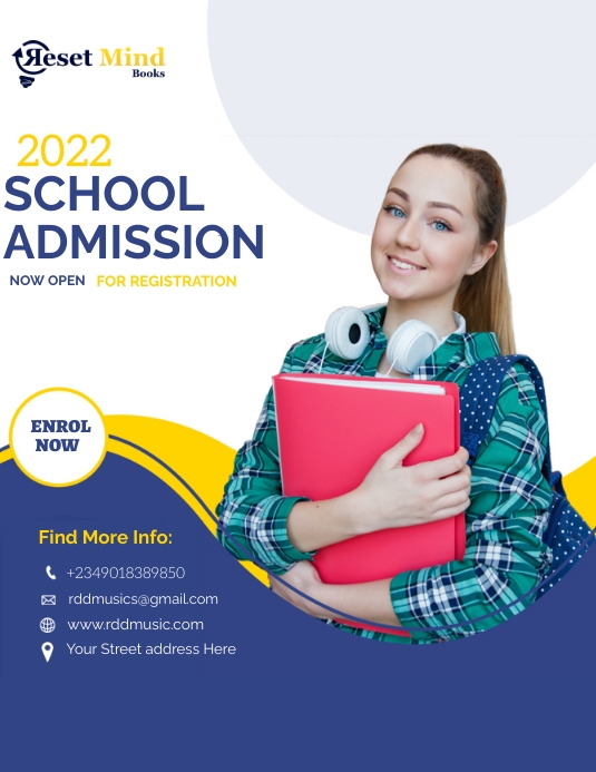 Panfleto De Escola De Modelo | PosterMyWall