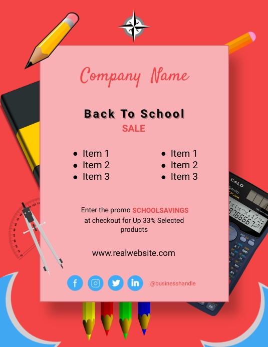 School Flyer Template | PosterMyWall