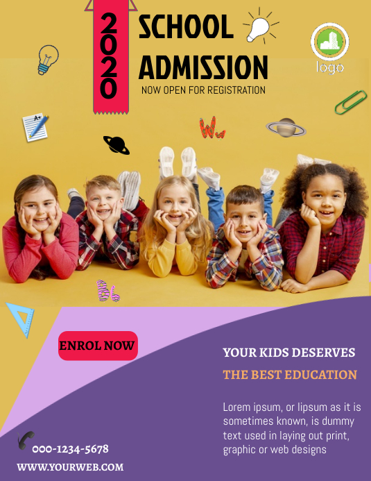 SCHOOL FLYER TEMPLATE | PosterMyWall