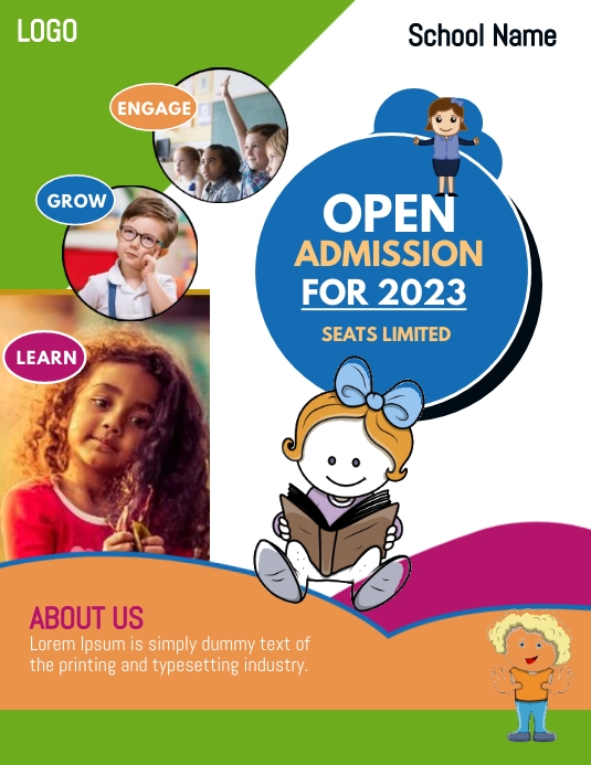 SCHOOL FLYER TEMPLATE | PosterMyWall