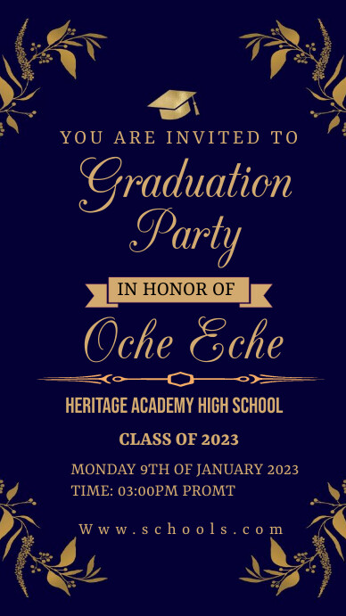 School graduation template | PosterMyWall