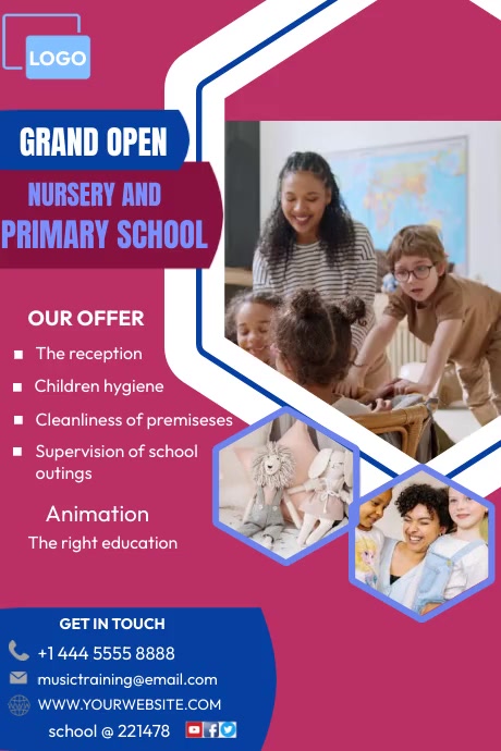 school grand opening poster template | PosterMyWall