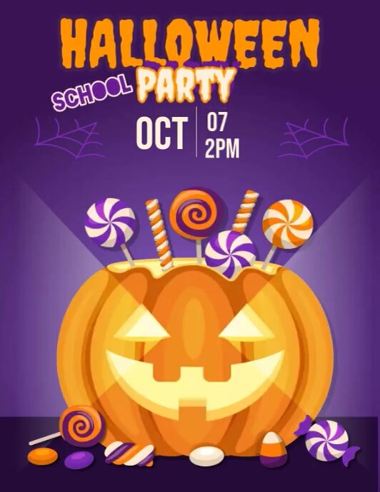 School Halloween Party Template | PosterMyWall