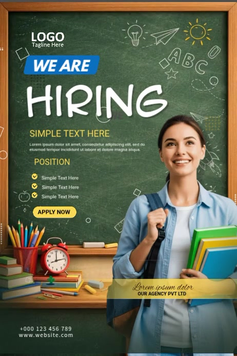 School Hiring Announcement Template | PosterMyWall