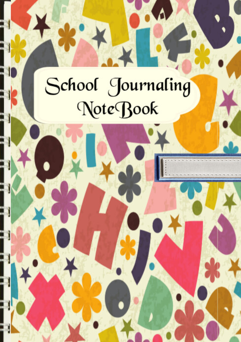 School Journaling Notebook Cover Page Template | PosterMyWall