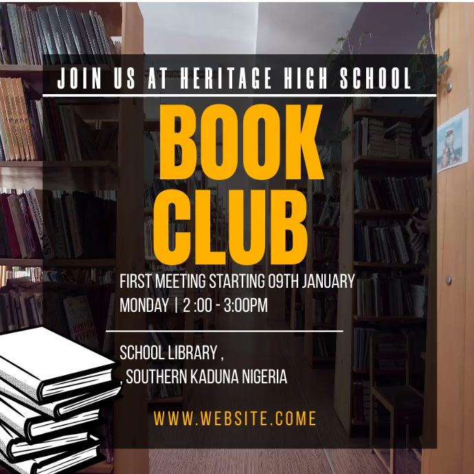 School library launching video template | PosterMyWall