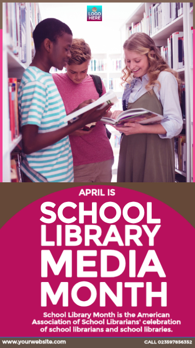 School Library Media Month Template | PosterMyWall
