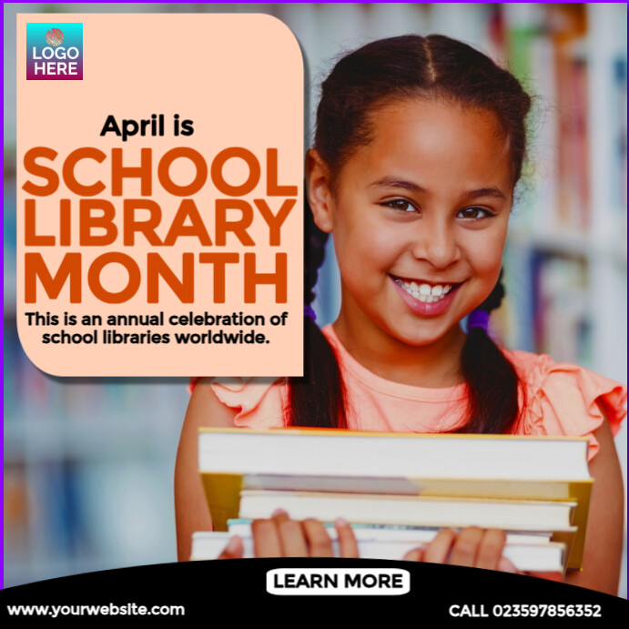 School Library Month Template | PosterMyWall