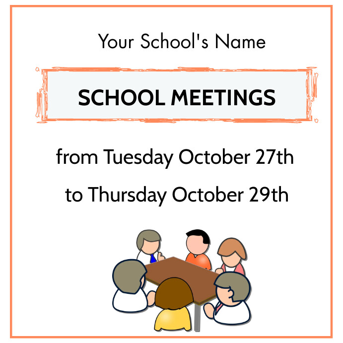 school meetings Template | PosterMyWall