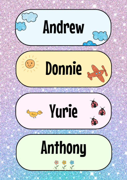 Copy of School Name Tags Ads | PosterMyWall