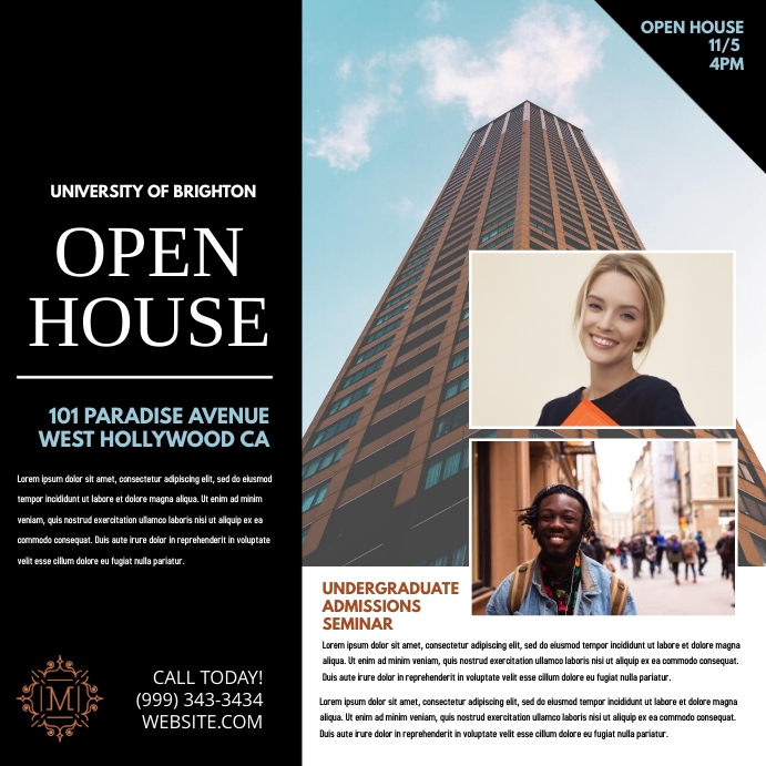 School Open House Template | PosterMyWall