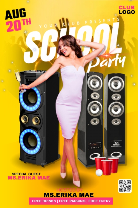 SCHOOL PARTY.E Template | PosterMyWall