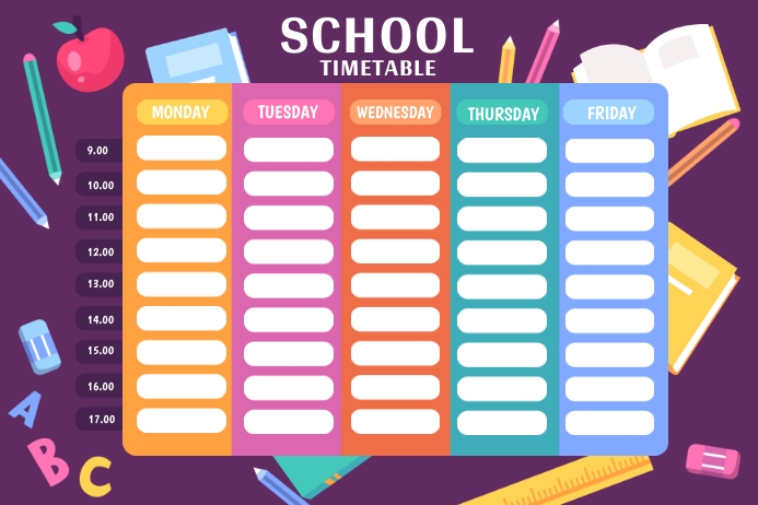School Planner Template | PosterMyWall