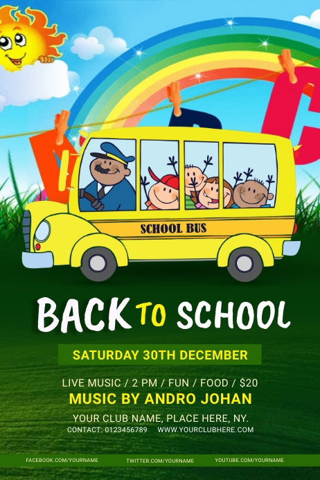 Modèle D'affiche de L'école de | PosterMyWall