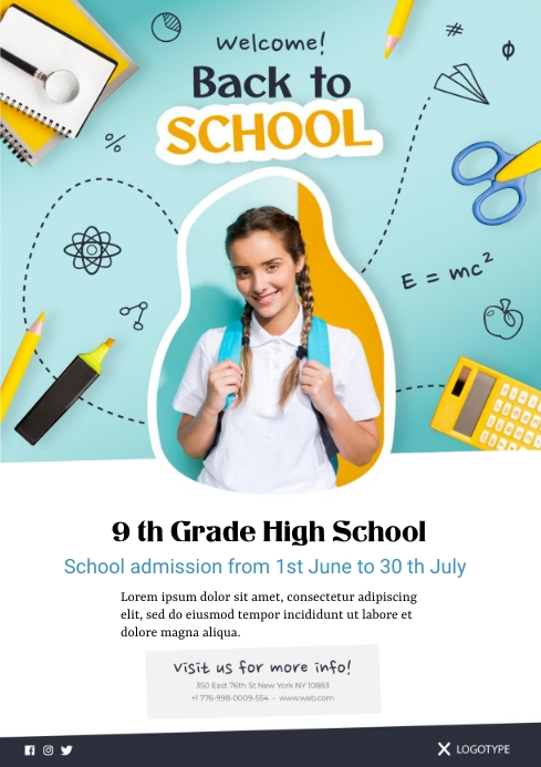 SCHOOL POSTER TEMPLATE | PosterMyWall