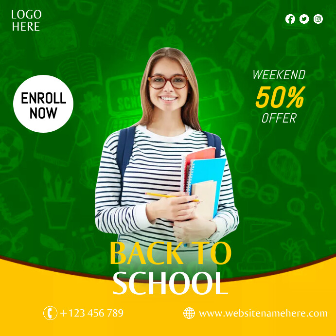 SCHOOL POSTER TEMPLATE | PosterMyWall