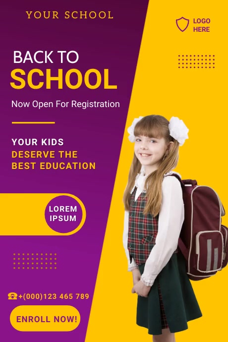 Modèle D'affiche de L'école de | PosterMyWall