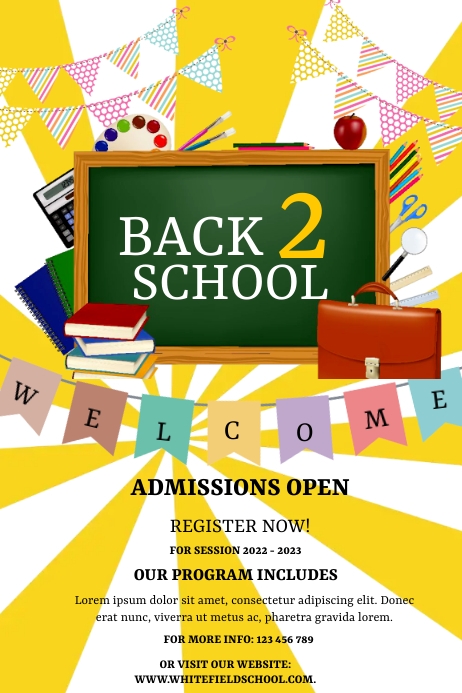 SCHOOL POSTER TEMPLATE.E | PosterMyWall