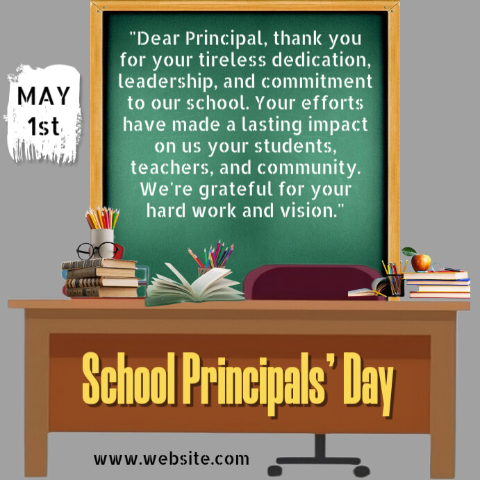 School Principal's Day Template | PosterMyWall