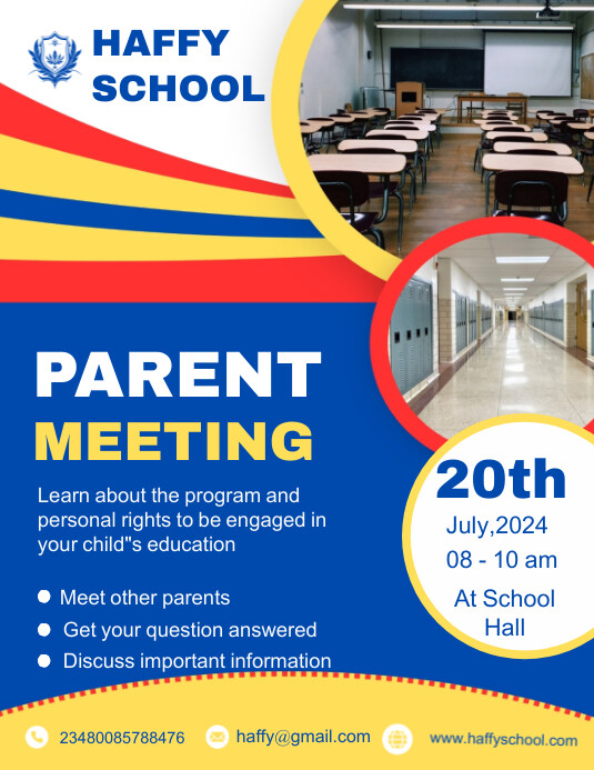Sample Pta Meeting Flyers PTA Meeting Template | PosterMyWall