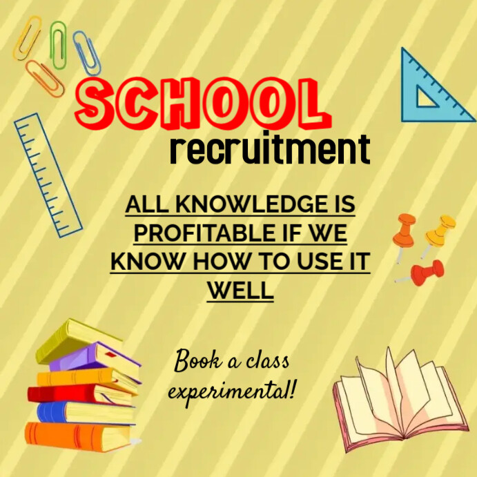 SCHOOL RECRUITMEN Template | PosterMyWall
