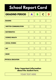 SkyBlue Report Card Template | PosterMyWall