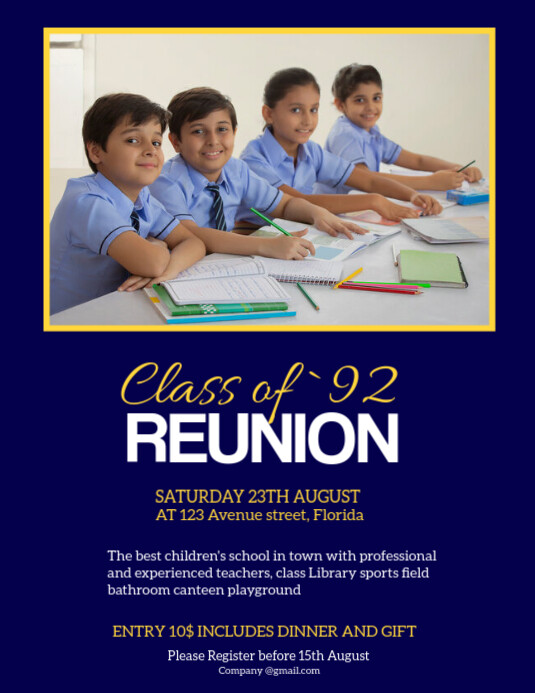 School Reunion flyers Templat | PosterMyWall