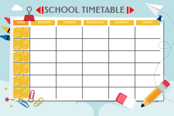 School Schedule Flyer Template | PosterMyWall