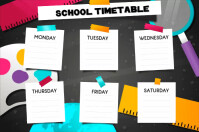 School Timetable Poster Template | PosterMyWall