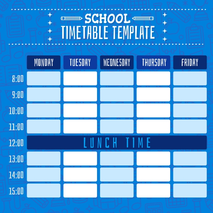 SCHOOL Schedule Poster Template | PosterMyWall