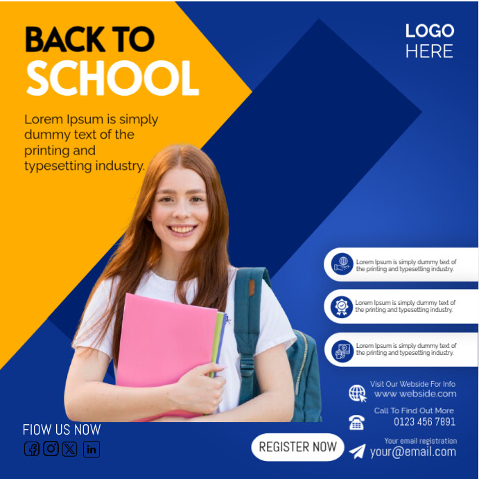 School social media post design Template | PosterMyWall