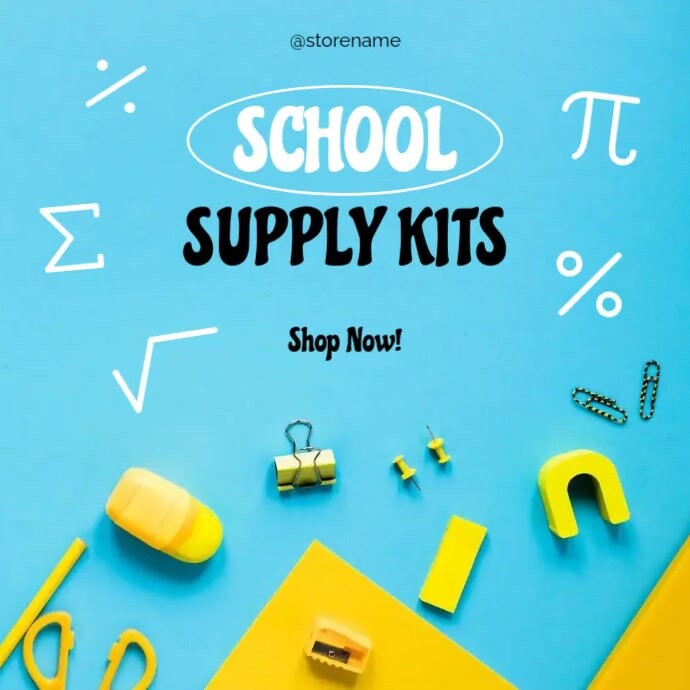 School Stationery Sale - Instagram Video Post Template | PosterMyWall