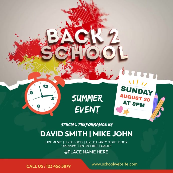 Copy of School Summer Event Instagram Post | PosterMyWall