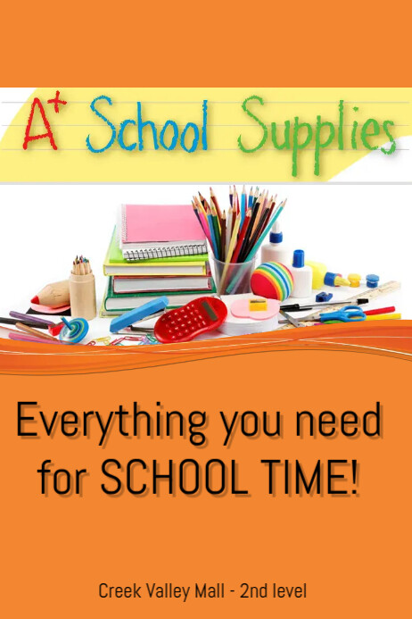 School supplies Template | PosterMyWall