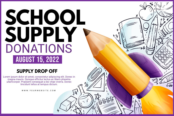 school supply donation Template | PosterMyWall