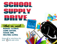 School Supply Drive Flyer Template | PosterMyWall