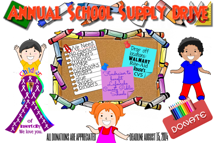School Supply Event Children Flyer | PosterMyWall